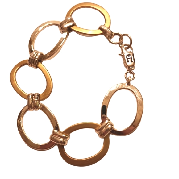 Etienne Aigner | Jewelry | Vintage Silver Gold Link Oval Etinee Aigner ...
